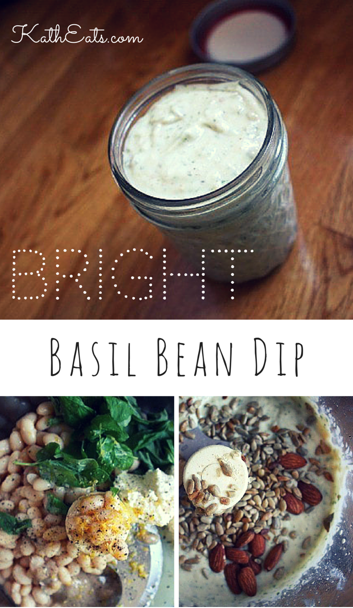 Bright Basil Bean Dip • Kath Eats