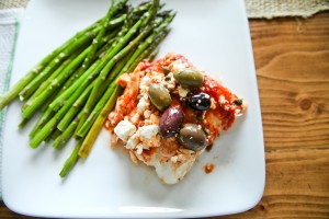 Greek Baked Halibut - Kath Eats Real Food