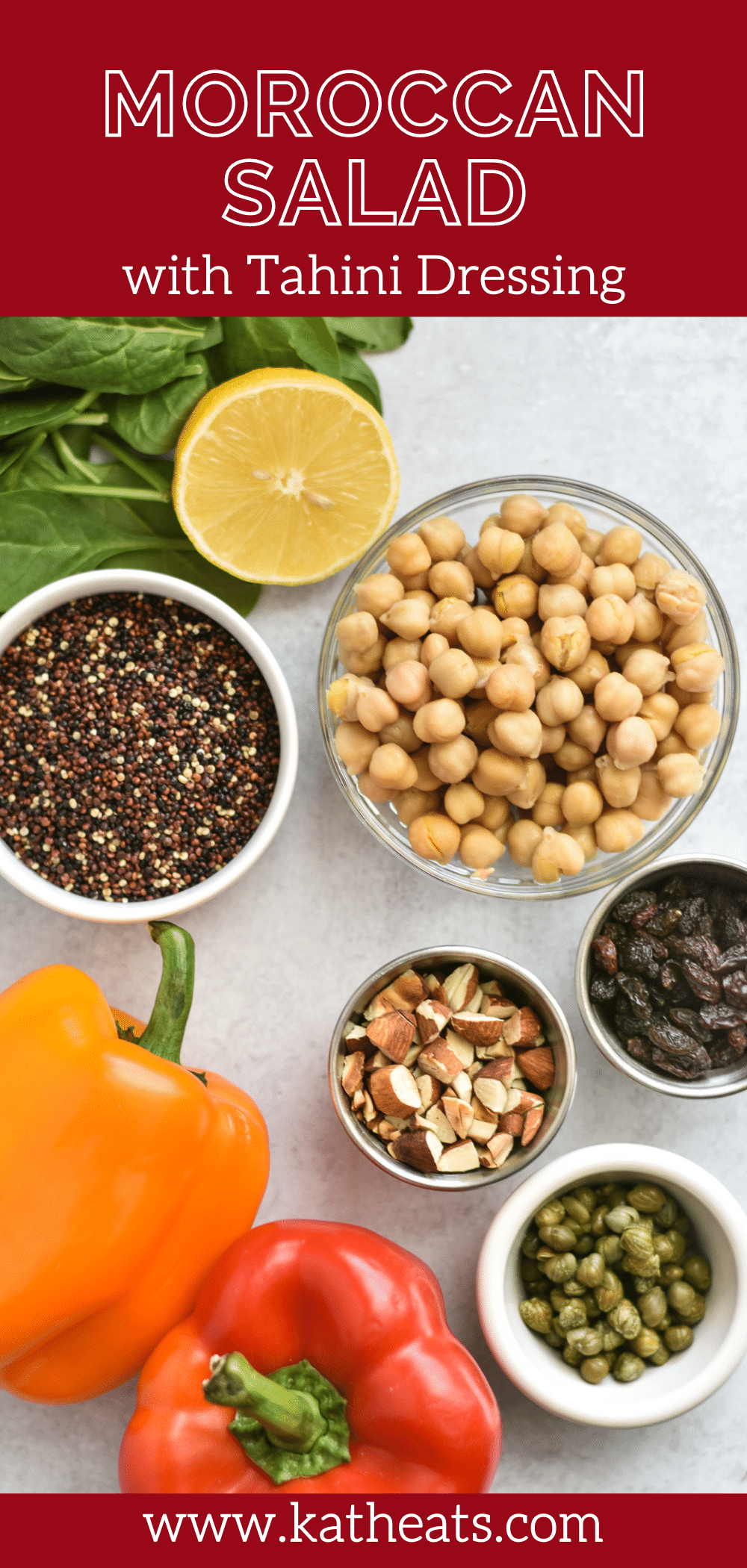 Moroccan Salad with Tahini Dressing • Kath Eats