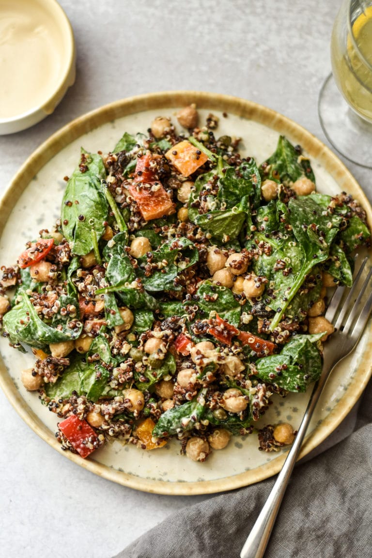 Moroccan Salad with Tahini Dressing • Kath Eats