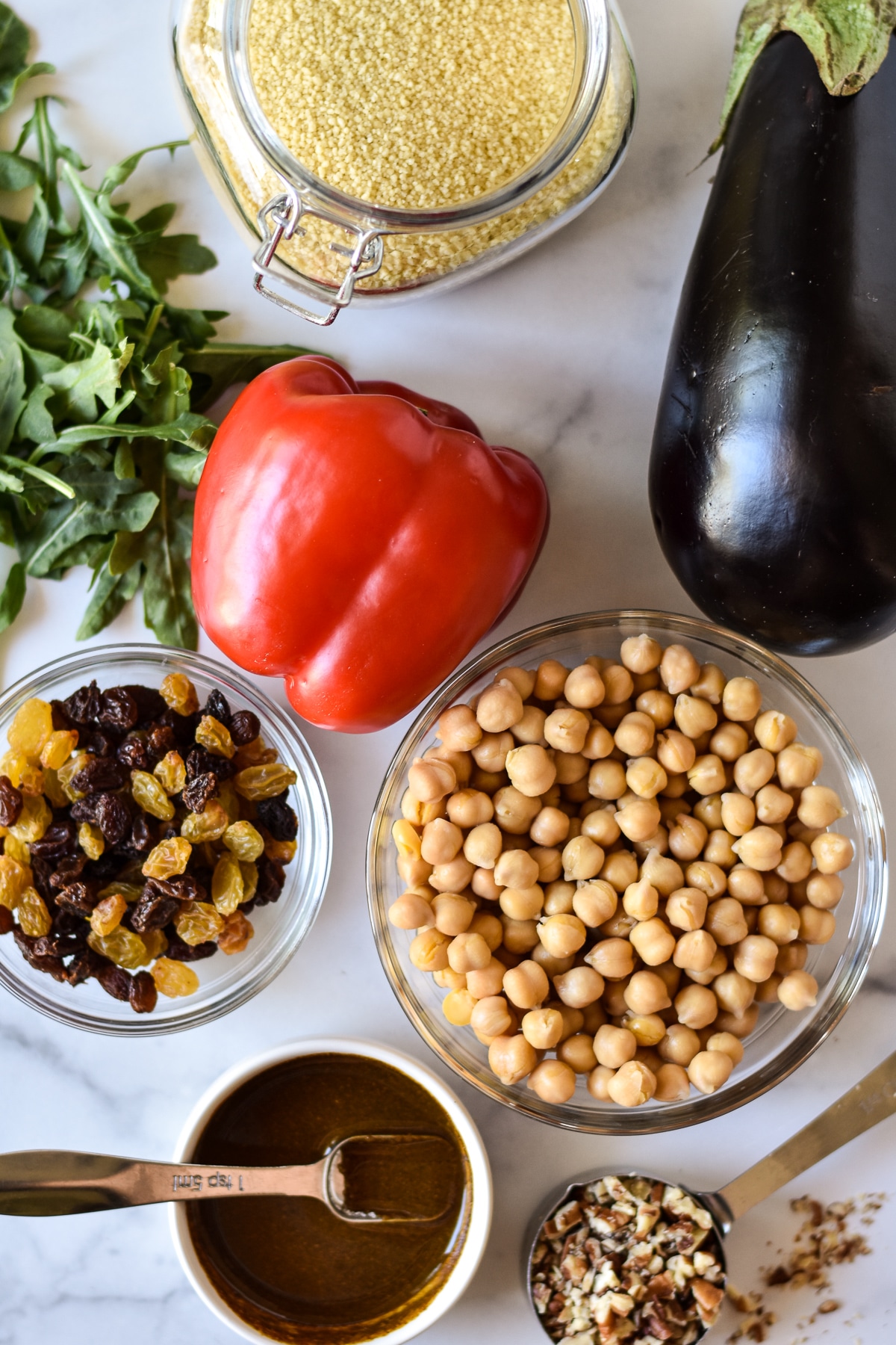 Colorful Millet Salad with Chickpeas, Veggies, Garam Masala